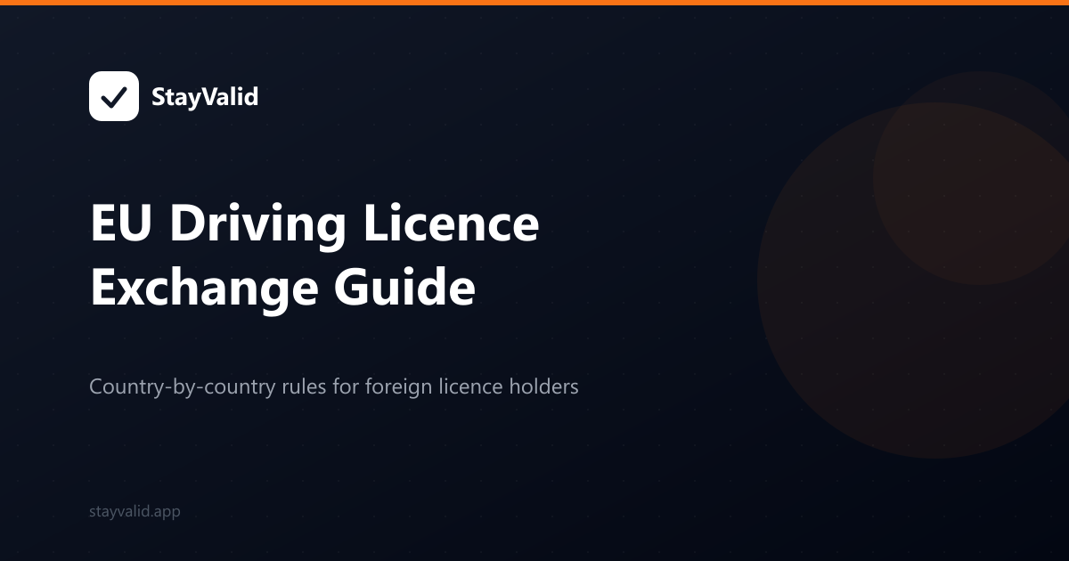 How to Exchange a Foreign Driving Licence in the EU (2026)