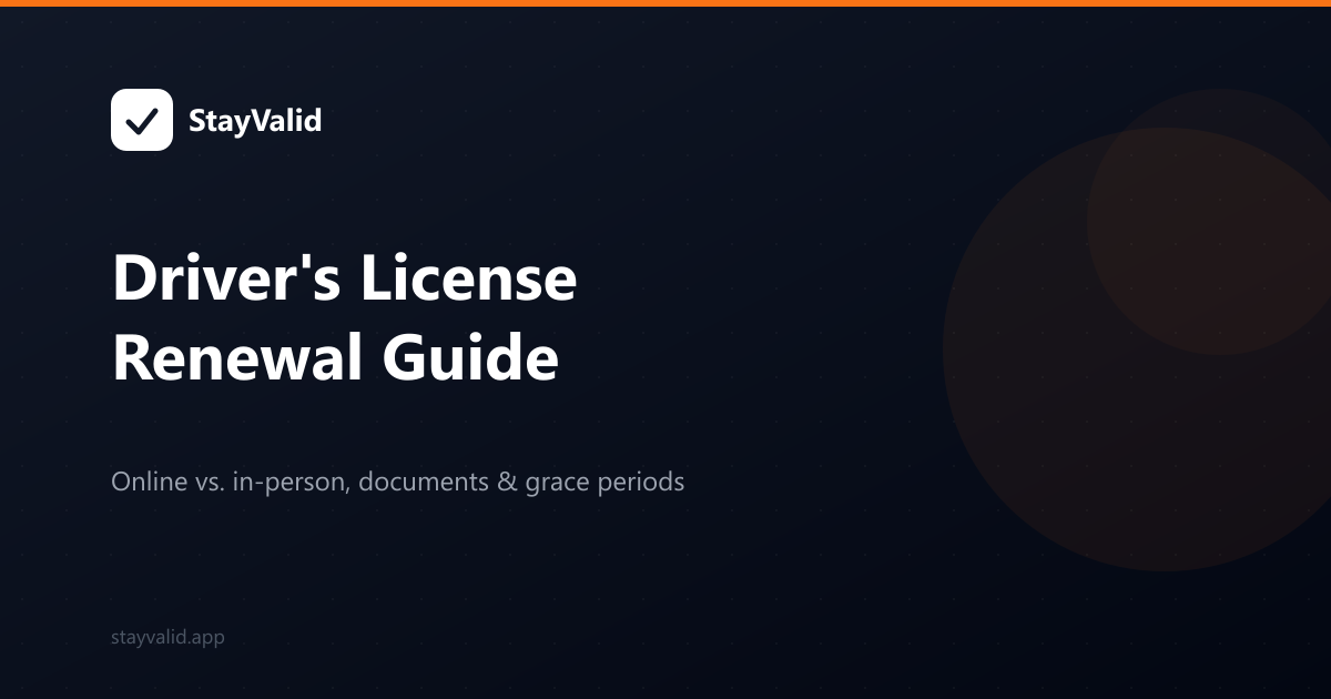 Driver's License Renewal Guide (2026)